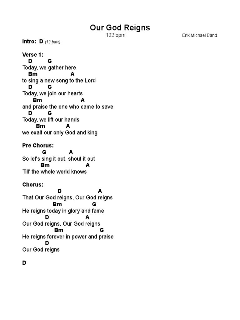 Our God Reigns | PDF
