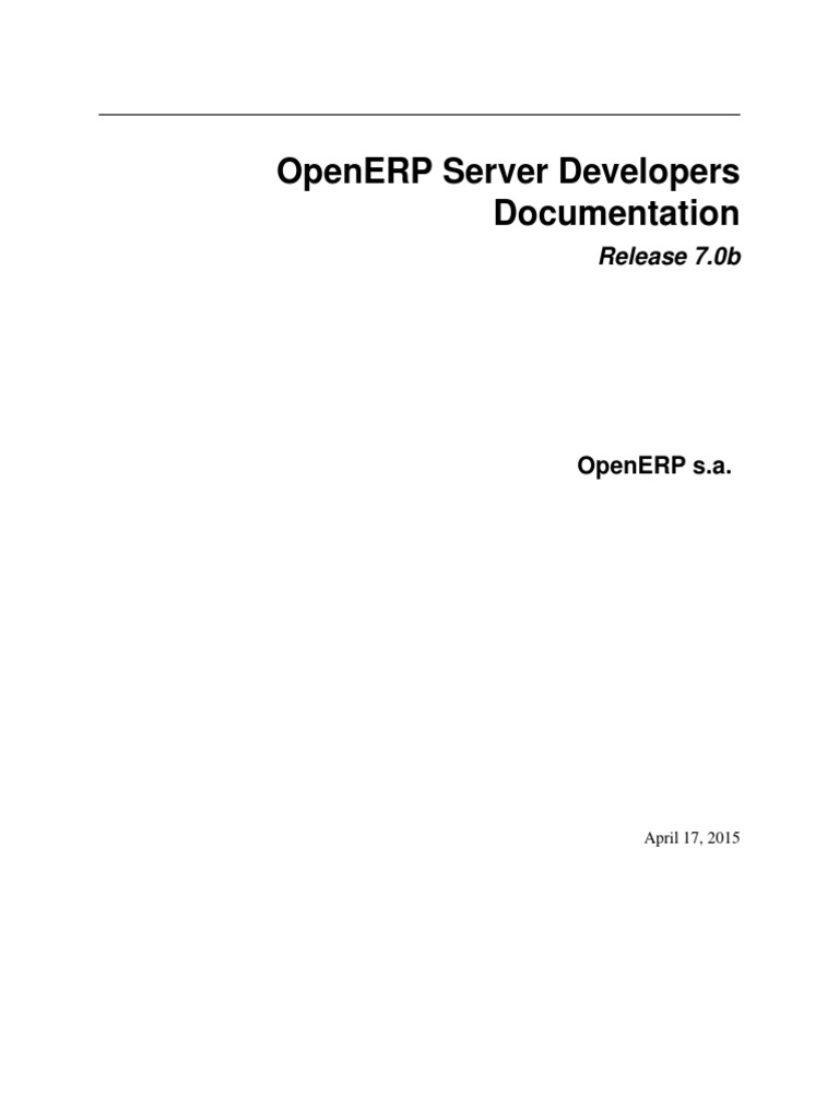 Openerp Server Pdf Object Relational Mapping Inheritance Object Oriented Programming
