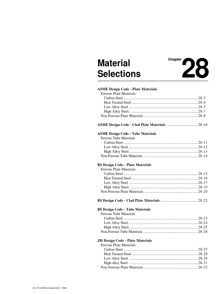 Material Selection | PDF | Titanium | Nickel