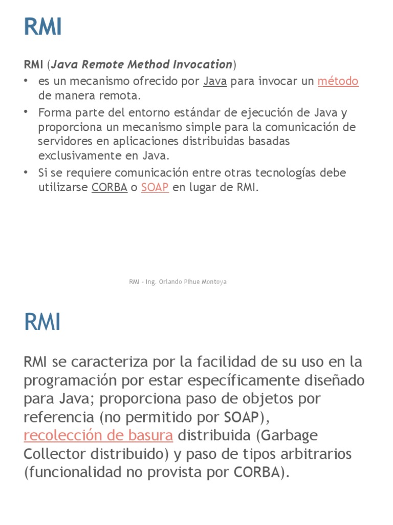 RMI (Java Remote Method Invocation) | Descargar gratis PDF | Arquitectura Computacional ...