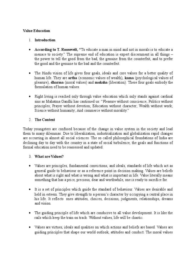 Value Education | PDF | Value (Ethics) | Morality