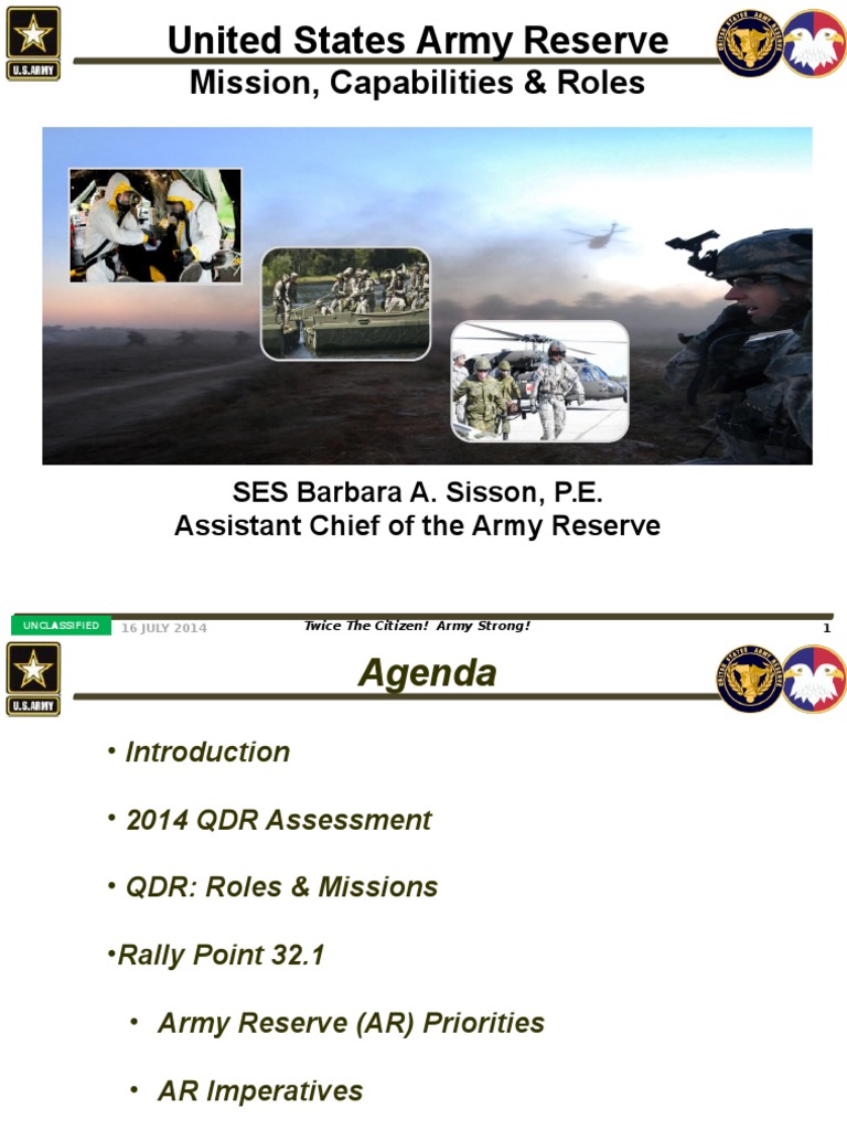 Mission, Capabilities & Roles: SES Barbara A. Sisson, P.E. Assistant ...