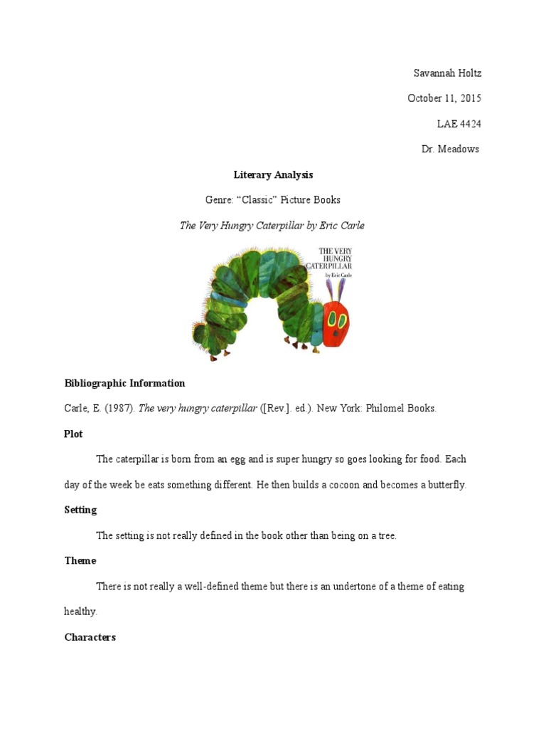 The Very Hungry Caterpillar | PDF