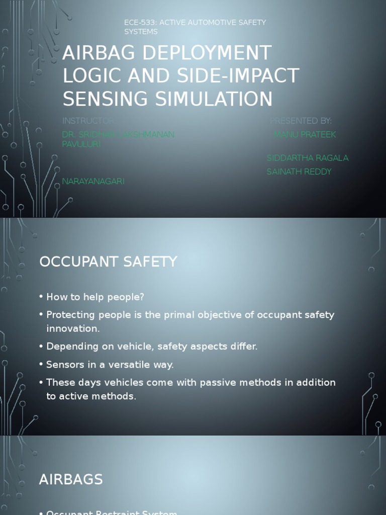 Airbag Deployment Logic and Side-Impact Sensing Simulation | PDF ...
