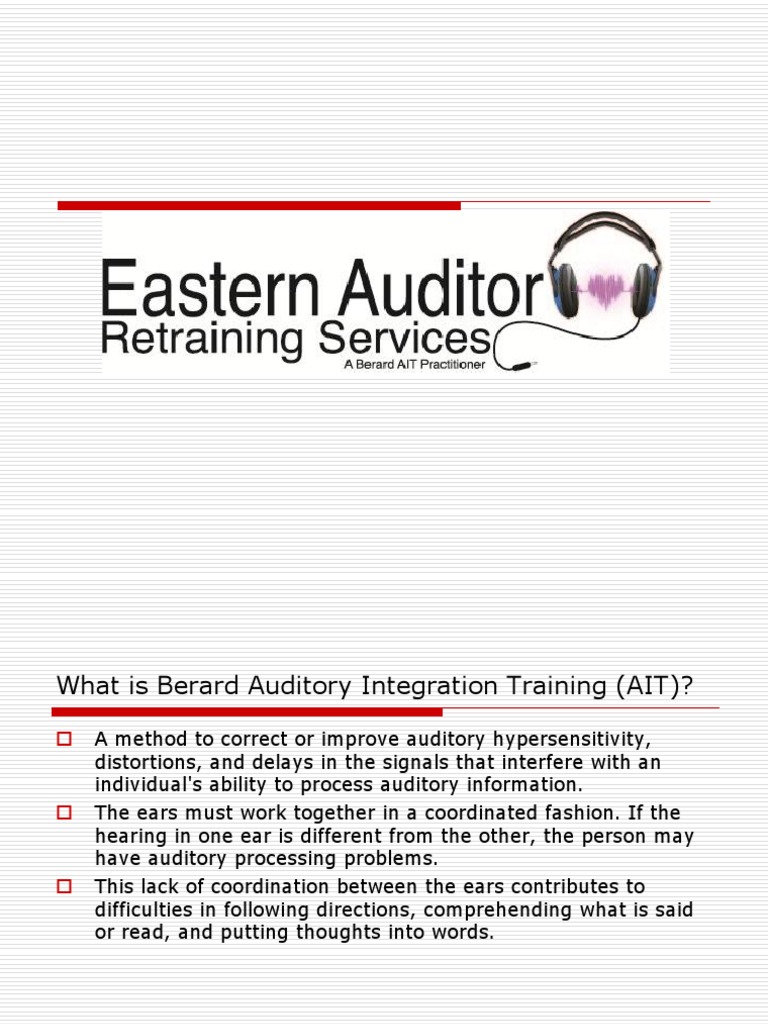 Berard Auditory Integration Training Introduction | PDF | Hearing | Medical Specialties