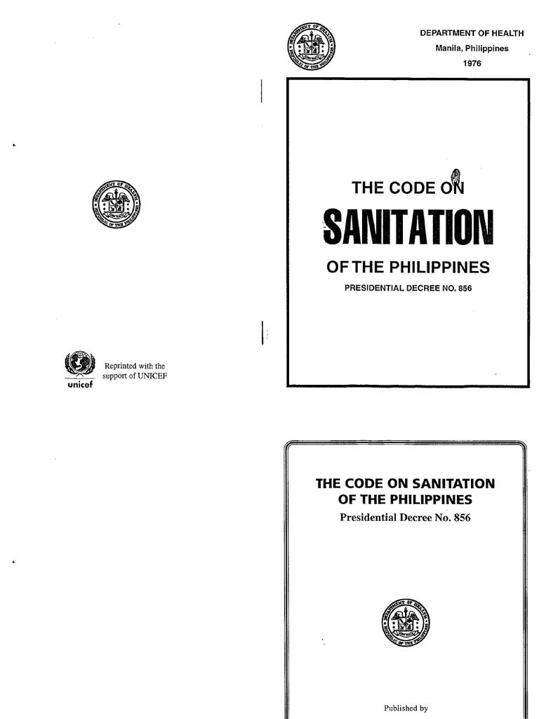 Code on Sanitation of the Philippines | PDF | Politics | Social Science