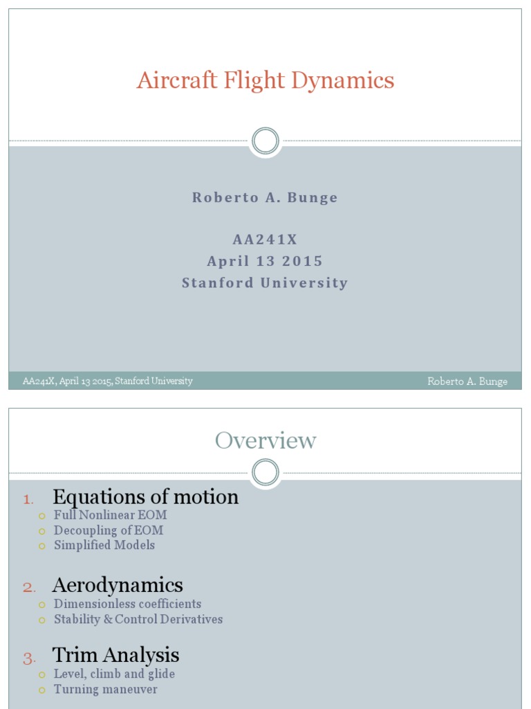 Aircraft Flight Dynamics 2015 - 04 - 13 PDF | PDF | Flight Dynamics ...