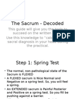 Sacral OMM Diagnosis Techniques | PDF | Anatomical Terms Of Motion ...