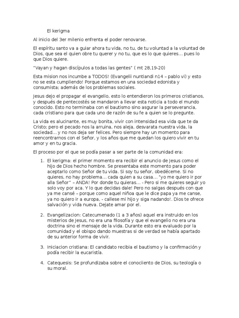El Kerigma | PDF | Cristo (título) | Jesús