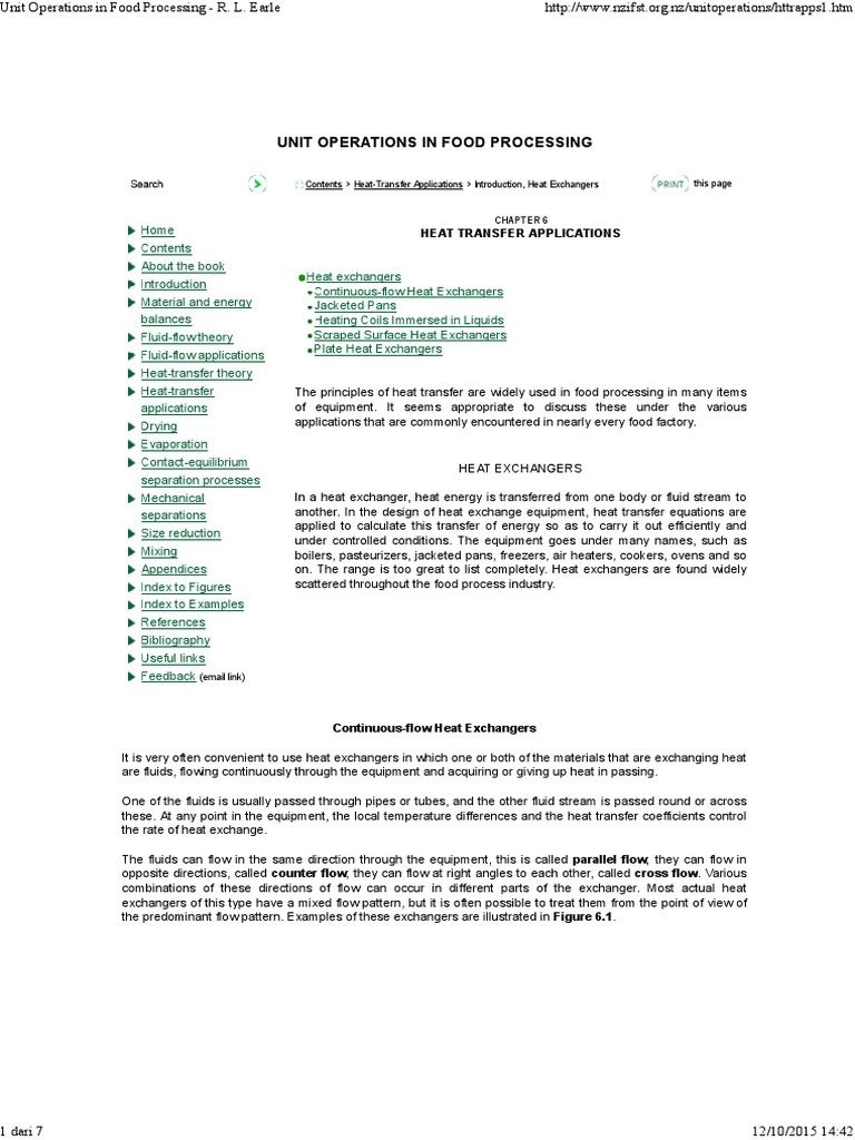 Unit Operations in Food Processing - R. L (Nomor 1) | PDF | Heat ...