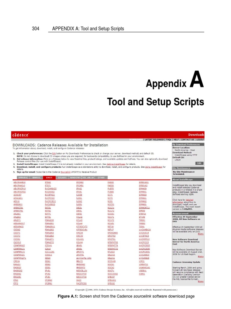 304 APPENDIX A: Tool and Setup Scripts | PDF