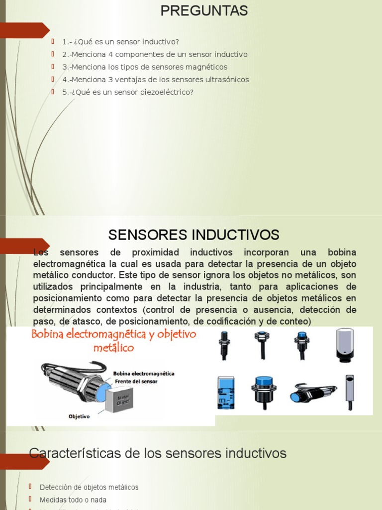 Los Sensores de Proximidad Inductivos | PDF | Piezoelectricidad | Corriente eléctrica