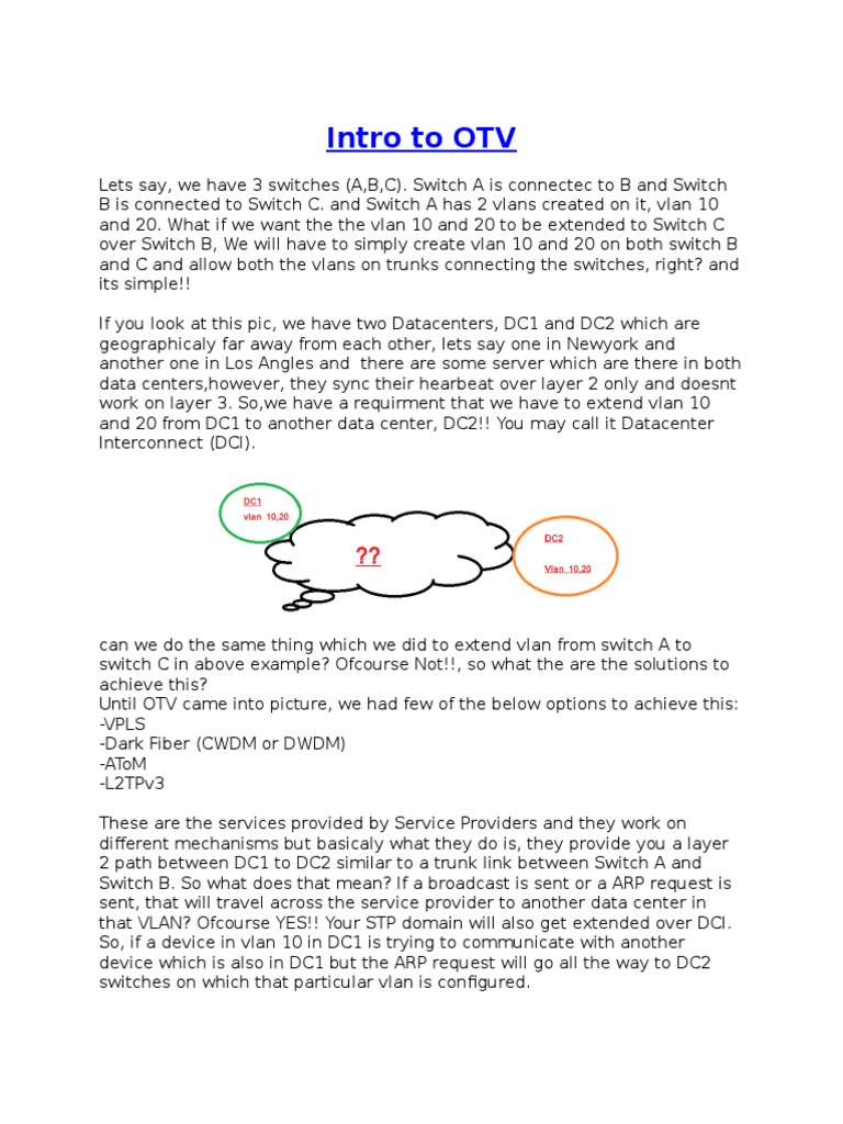 Intro To OTV | PDF | Ip Address | Router (Computing)