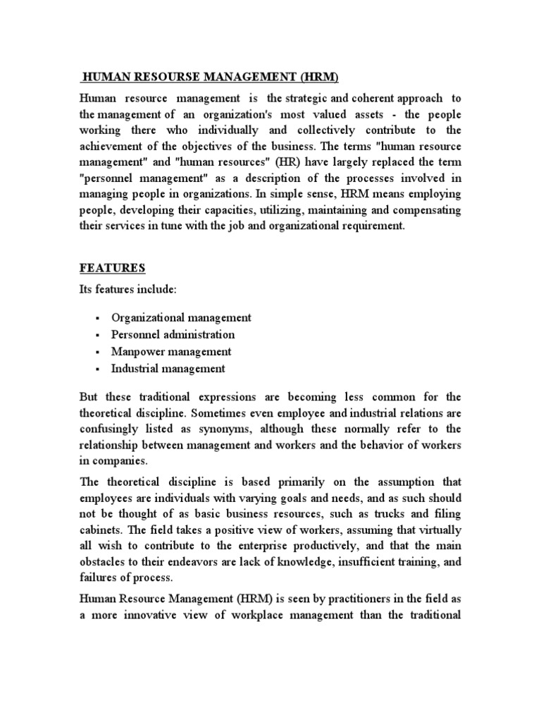 Human Resource Management | PDF | Human Resource Management | Human ...