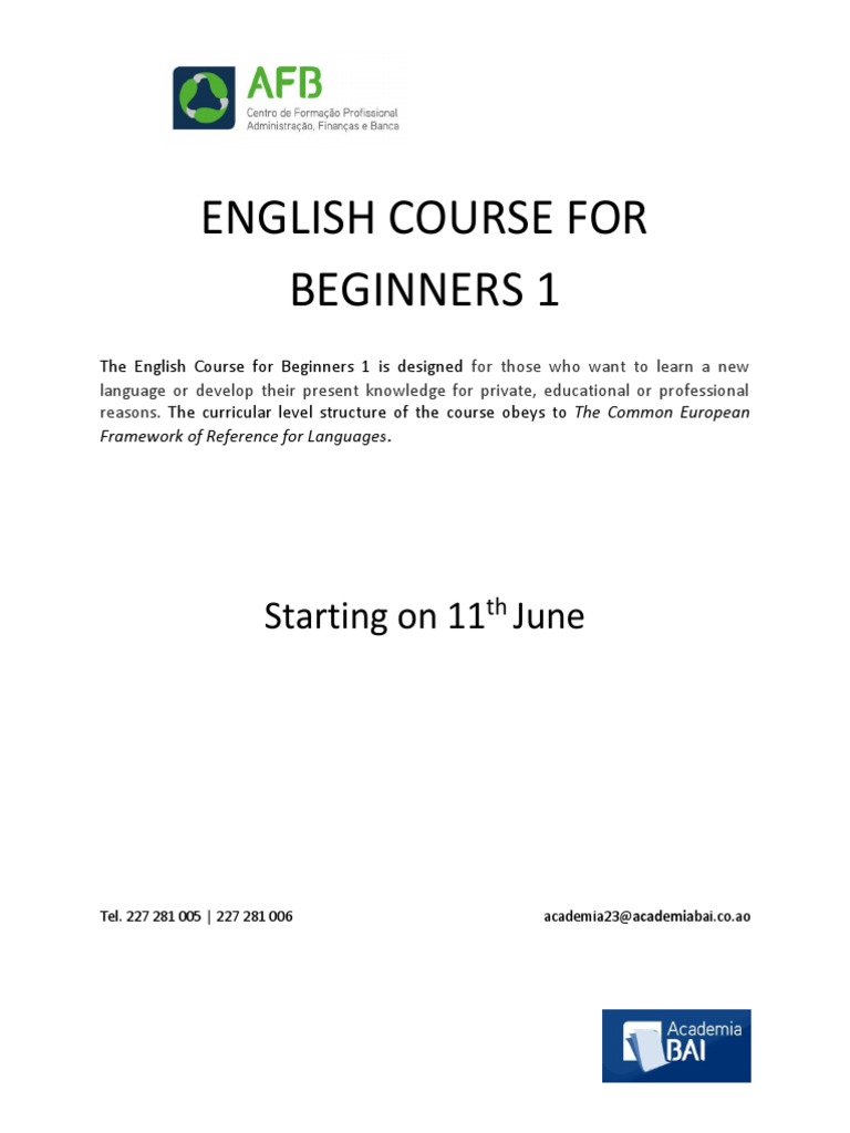 Introduction to the English Course for Beginners 1 | PDF | Grammatical ...