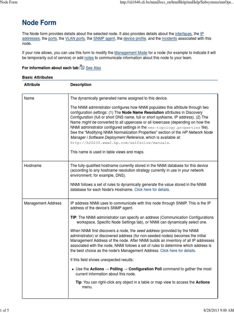Node Form: Basic Attributes | PDF | Domain Name System | Computer Network