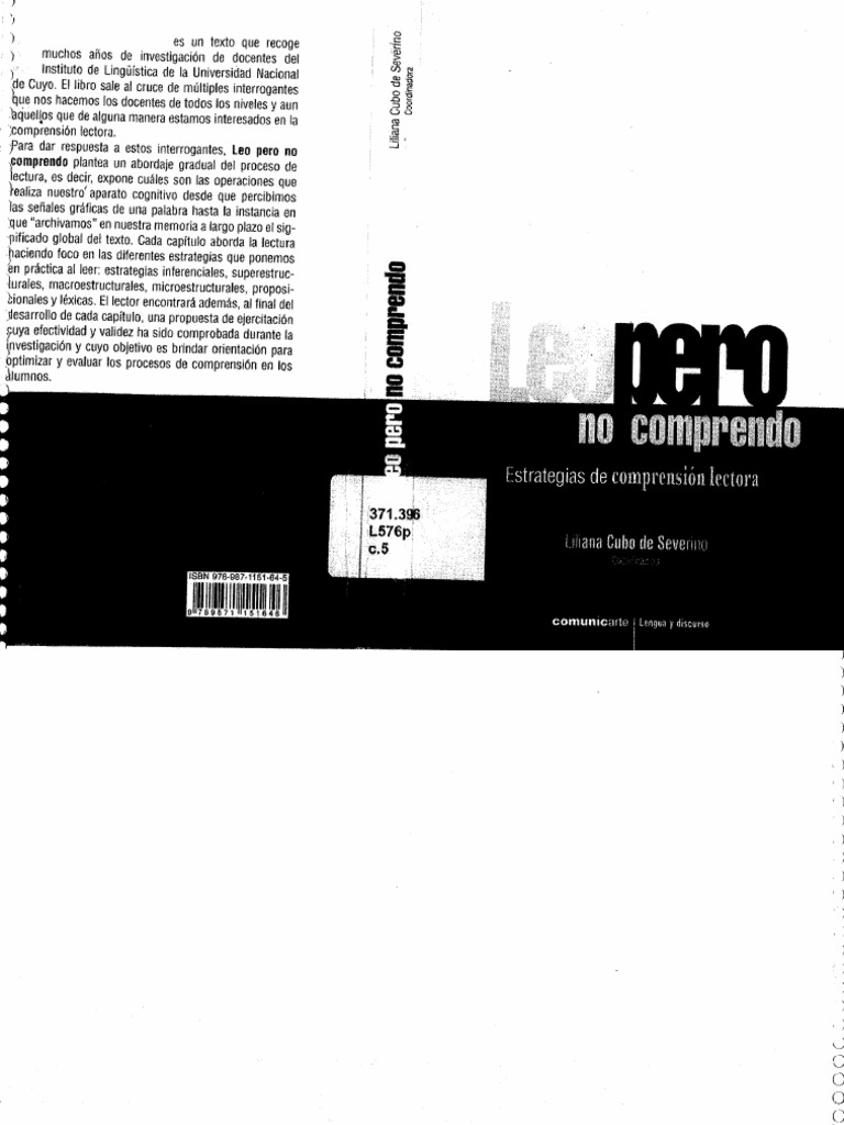 Leo Pero No Comprendo | PDF