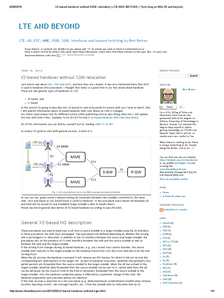 LTE X2 Handover Explained | PDF | Transmission Control Protocol | 4 G