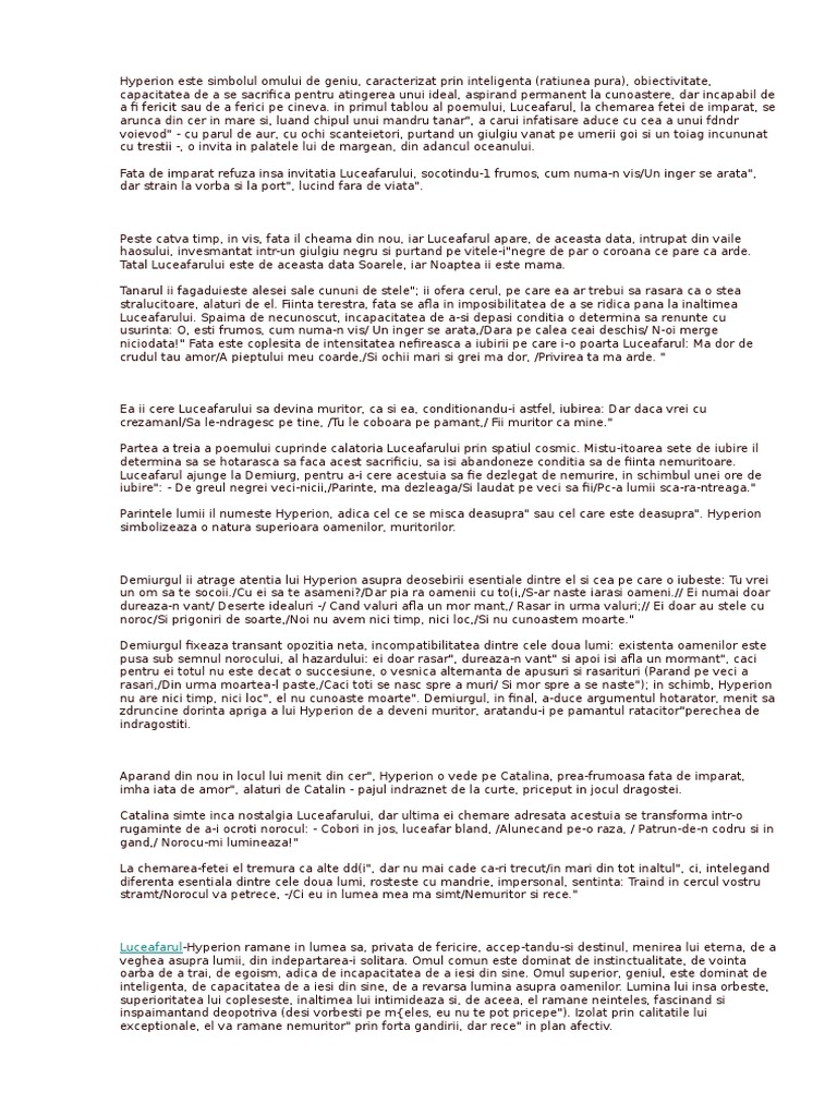 Caracterizarea Pers Hiperion Si Catalina | PDF