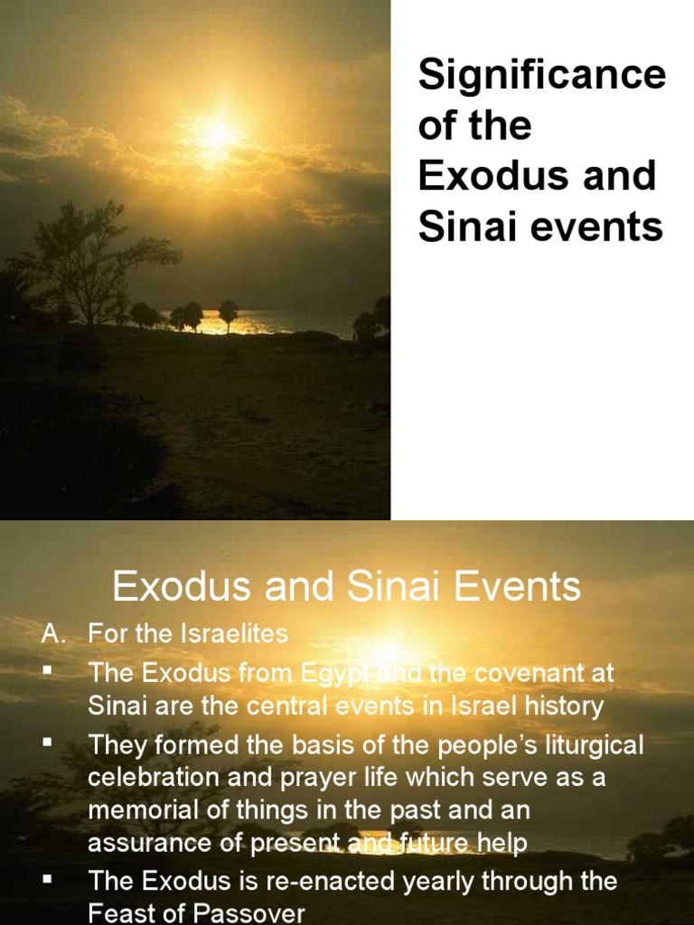Significance of The Exodus and Sinai Events | PDF | David | Joshua