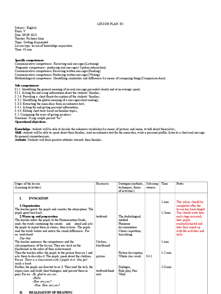 Lesson Plan n1 | PDF | Lesson Plan | Semiotics