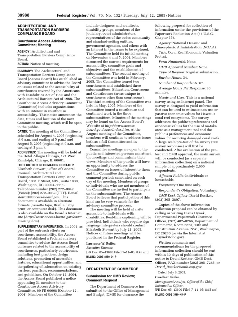Courthouse Accessibility Meeting Notice | PDF | Office Of Management ...
