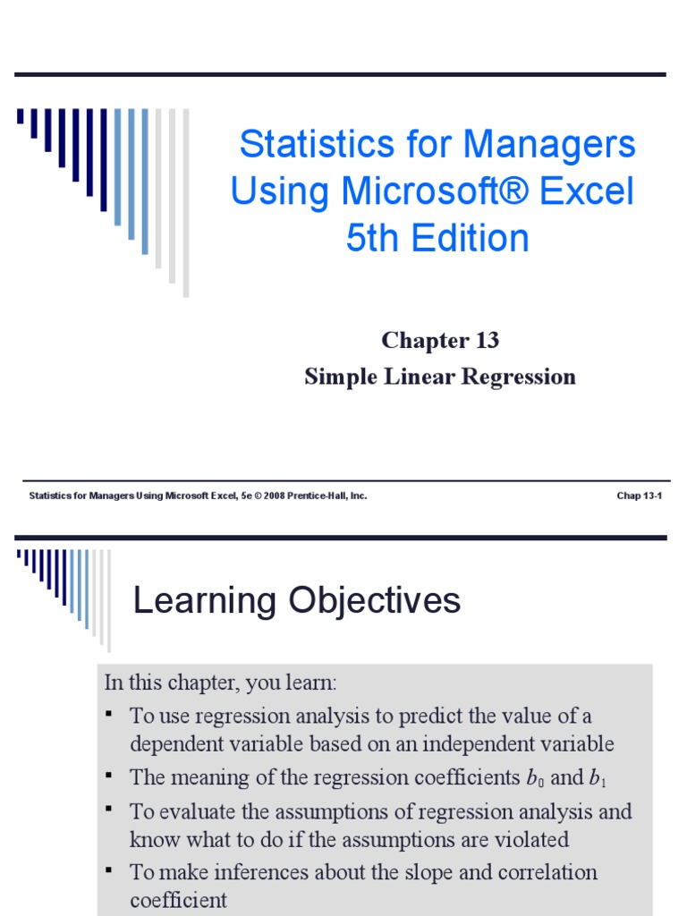 Chapter 13 Linear Regression | PDF | Errors And Residuals | Regression Analysis