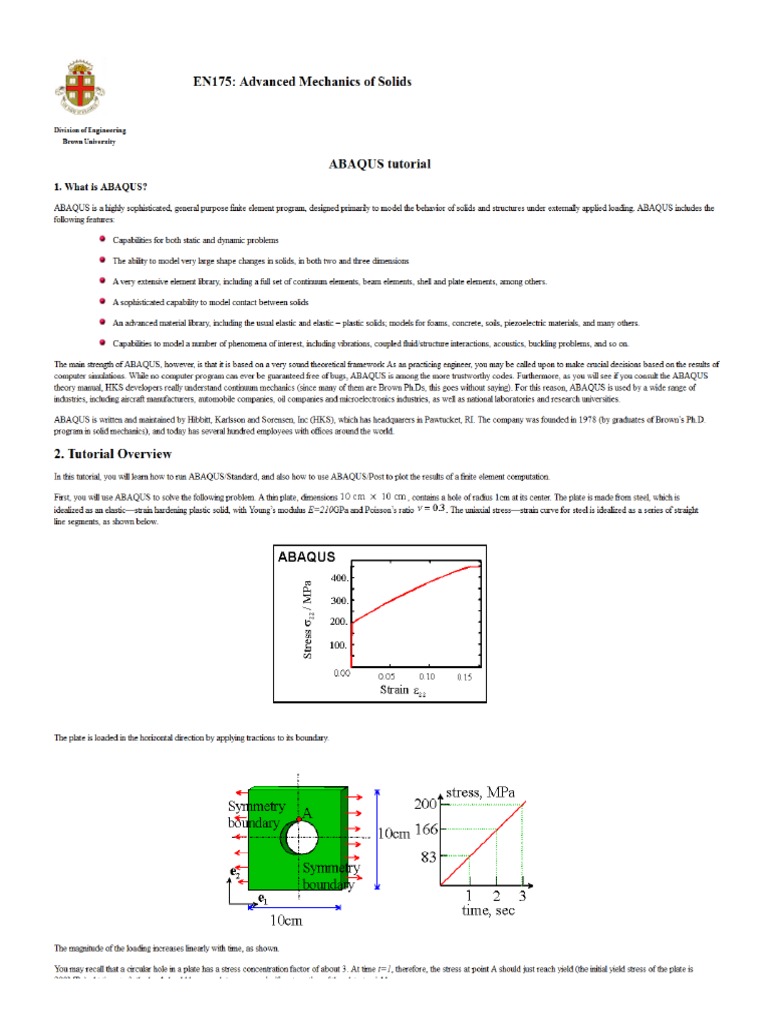 Abaqus Tutorial | PDF