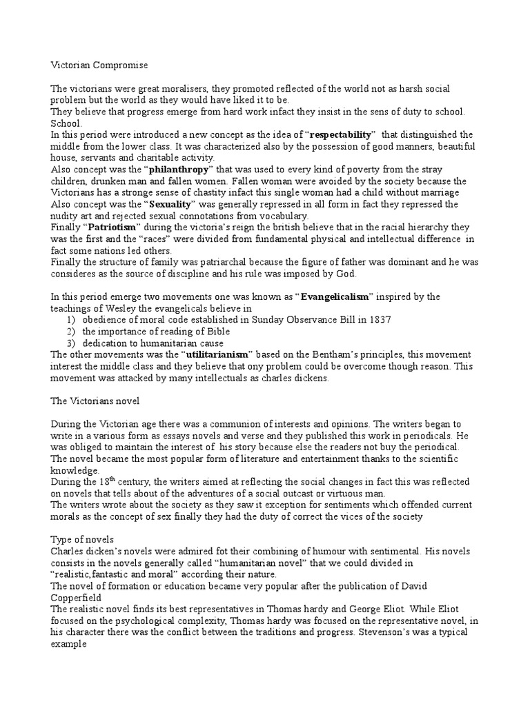 Victorian Compromise | PDF | Victorian Literature | Novels