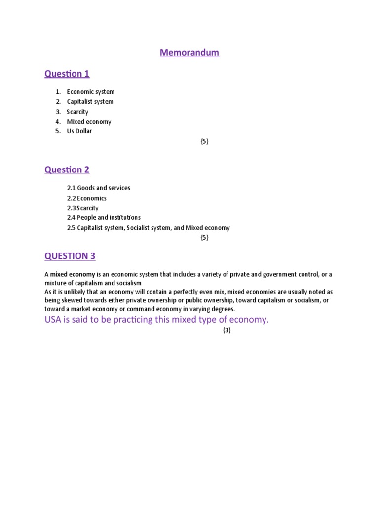 Memorandum Question 1 | PDF