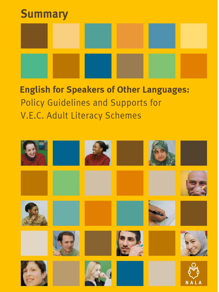 English For Speakers of Other Languages - Policy Guidelines For VEC ...