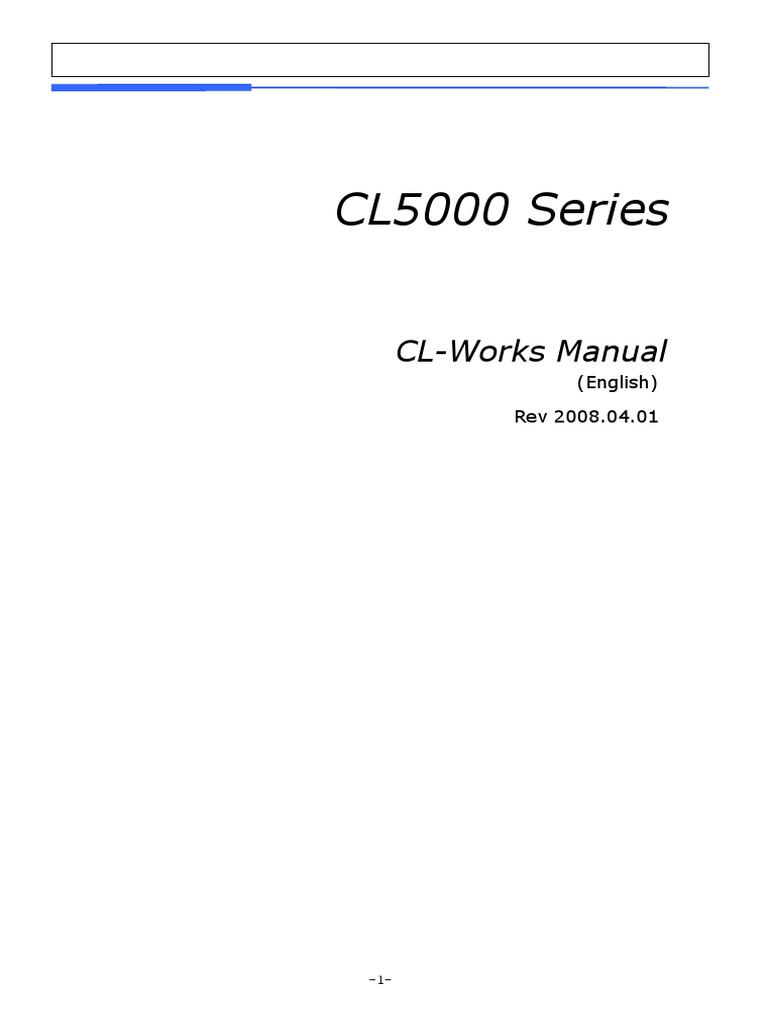 CL5000 Series CL-Works Manual Guide | PDF | Icon (Computing) | File Format