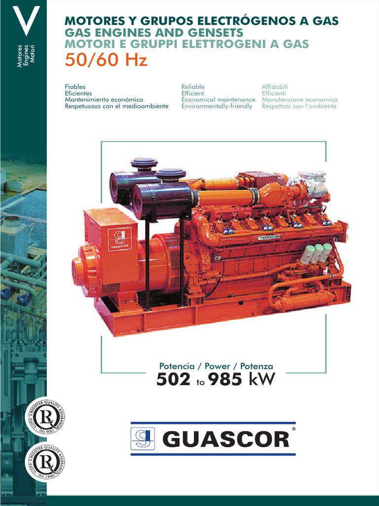 Guascor Engines and Gensets | PDF | Engines | Engine Technology