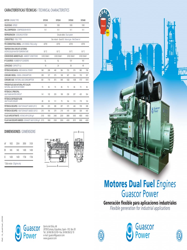 Guascor Dual Fuel | PDF | Diesel Engine | Diesel Fuel