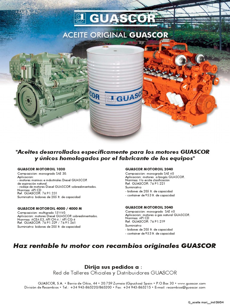 Aceites para Motores GUASCOR | PDF