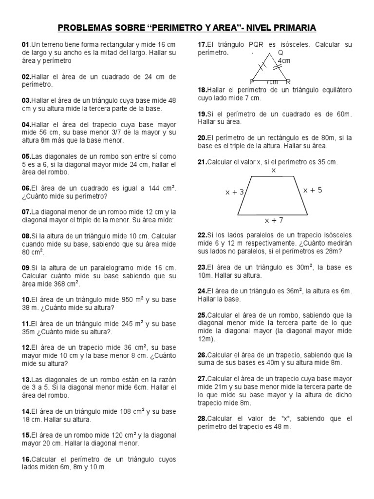 Problemas De Perímetro Cómo Calcular El Perímetro Del Trapecio