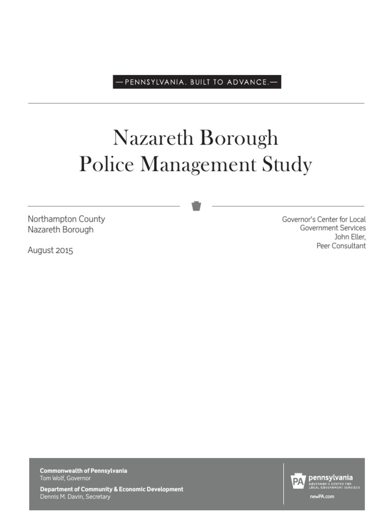 Nazareth Borough Police Study | PDF | Police Officer | Police