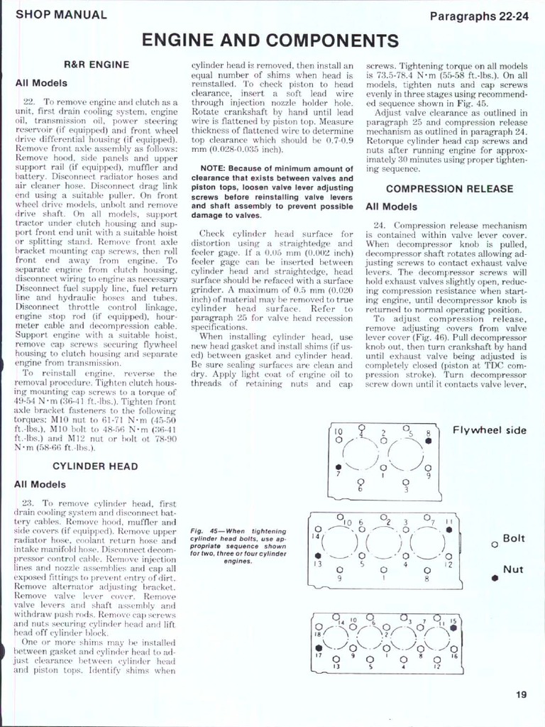 Kubota L345 Engine Repair Manual | PDF | Cylinder (Engine) | Piston