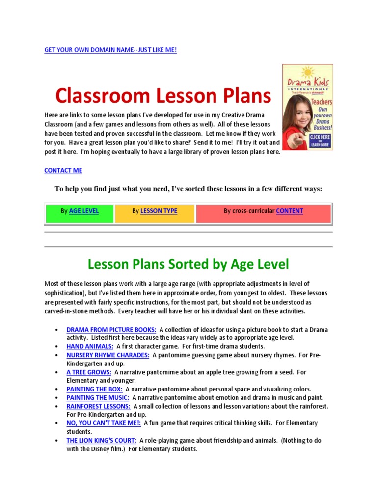 Drama Workshop | PDF | Lesson Plan | Narrative