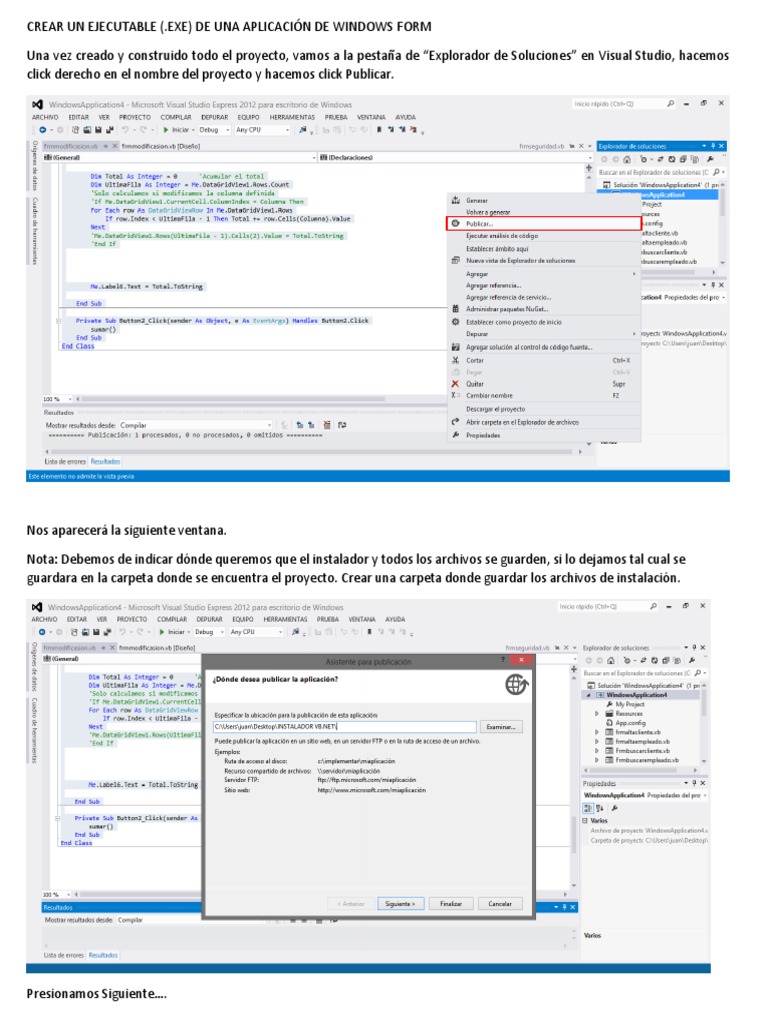 Crear Un Ejecutable en | PDF