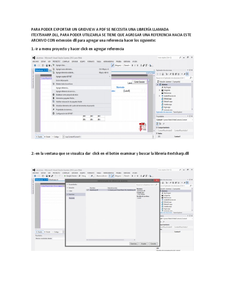 Exportar Gridview A PDF | PDF | Formatos de archivo de computadora | Software