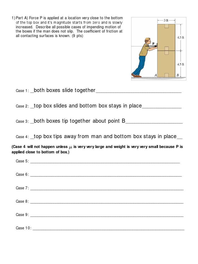 Both Boxes Slide T Oget Her: (Case 4 Will Not Happen Unless Applied ...