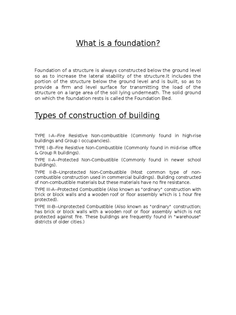 What Is A Foundation? | PDF | Foundation (Engineering) | Building ...