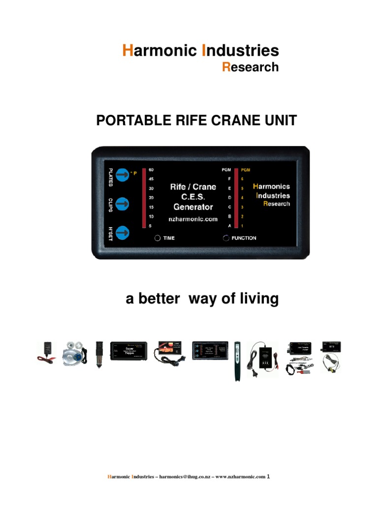 Portable Rife Crane Unit | PDF | Headphones | Detoxification
