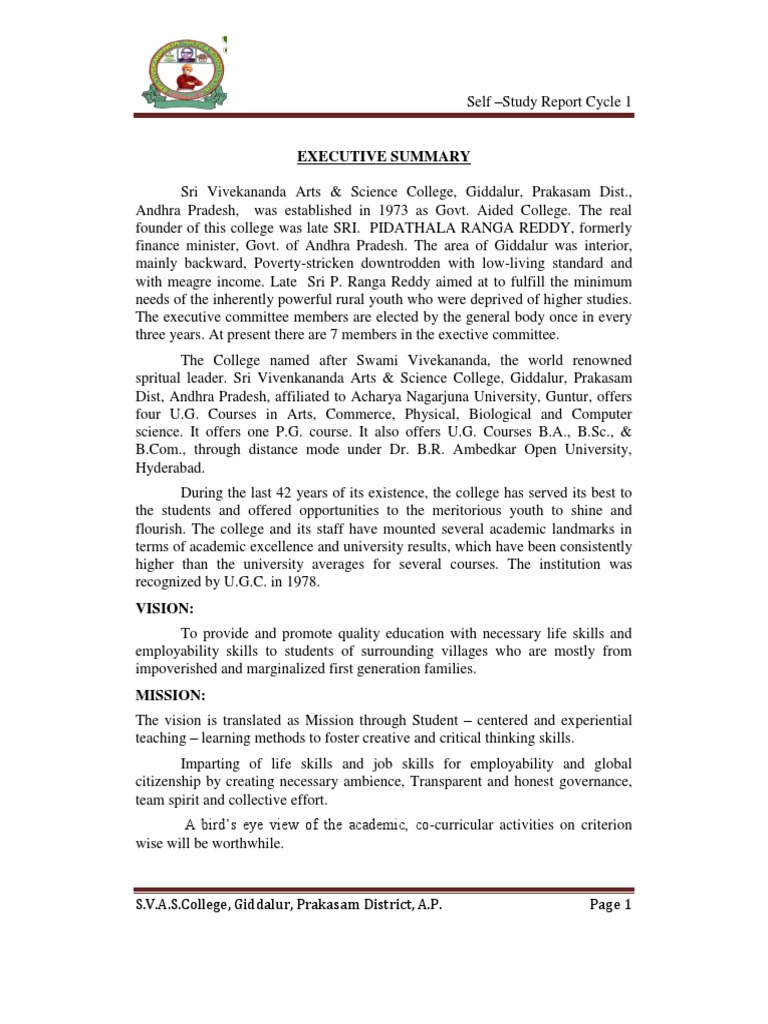 Naac Acceredation Report 2015 | PDF | Curriculum | Academic Degree