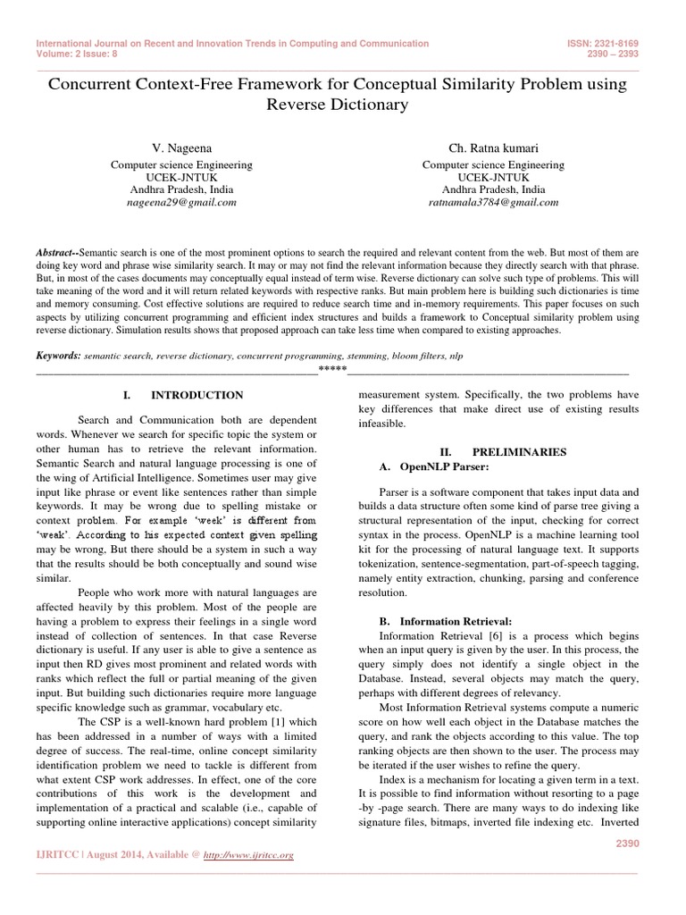 Concurrent Context Free Framework For Conceptual Similarity Problem ...