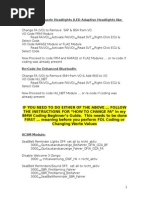 BMW Coding Cheat Sheet Overview | PDF | Motor Vehicle | Vehicles