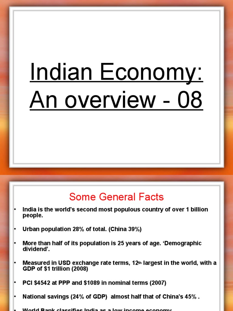Indian Economy Overview | PDF | Labor | Economy Of India