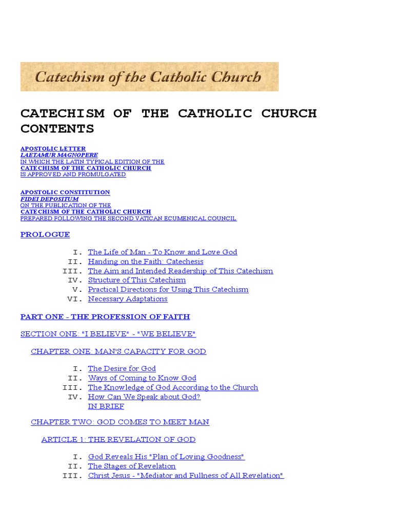 Catechism of The Catholic Church | PDF | Catechism | Jesus