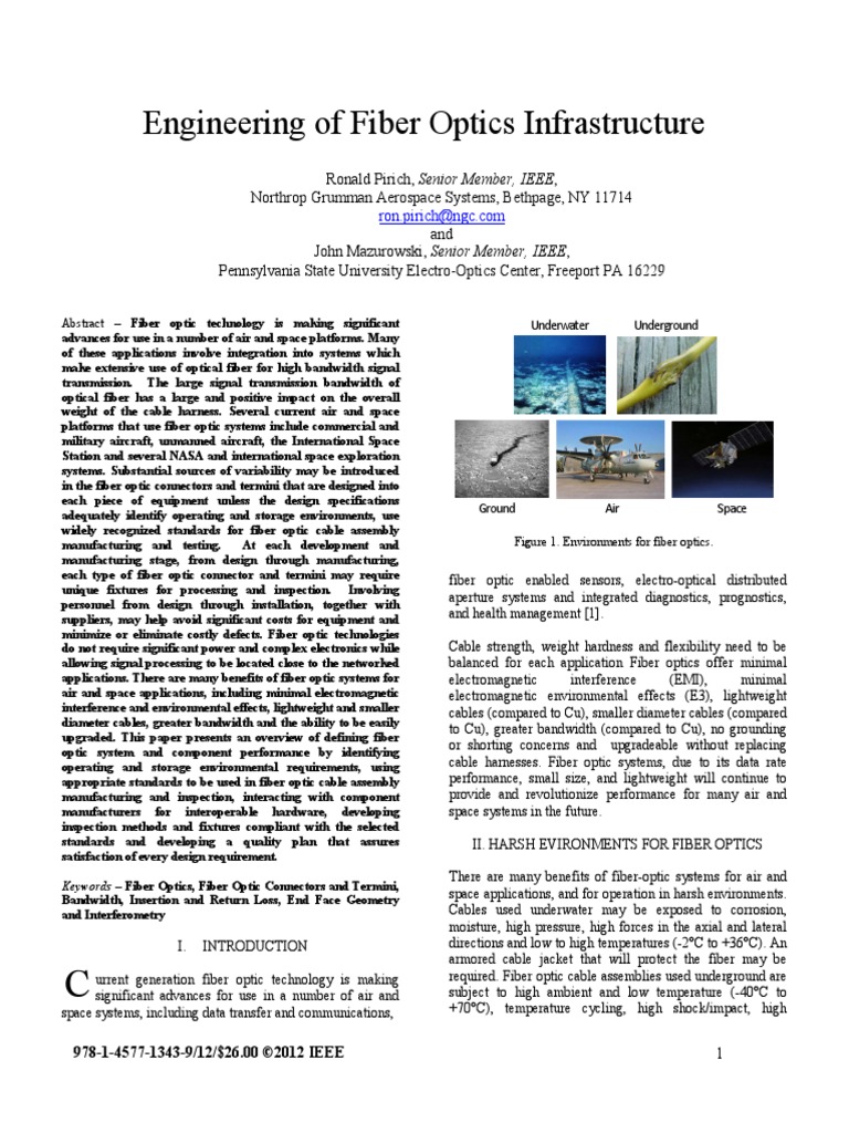 Fiber Infrastructure | PDF | Optical Fiber | Cable